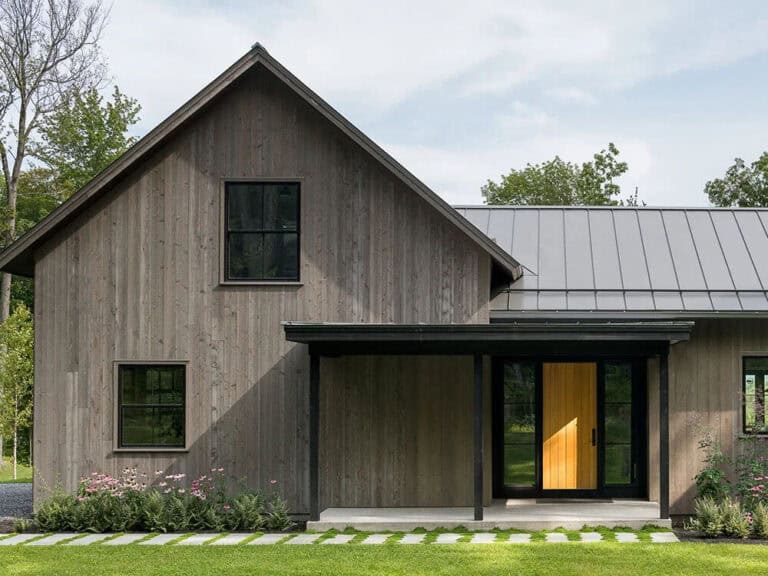 Charwood siding brings striking look to this rustic modern home in Vermont