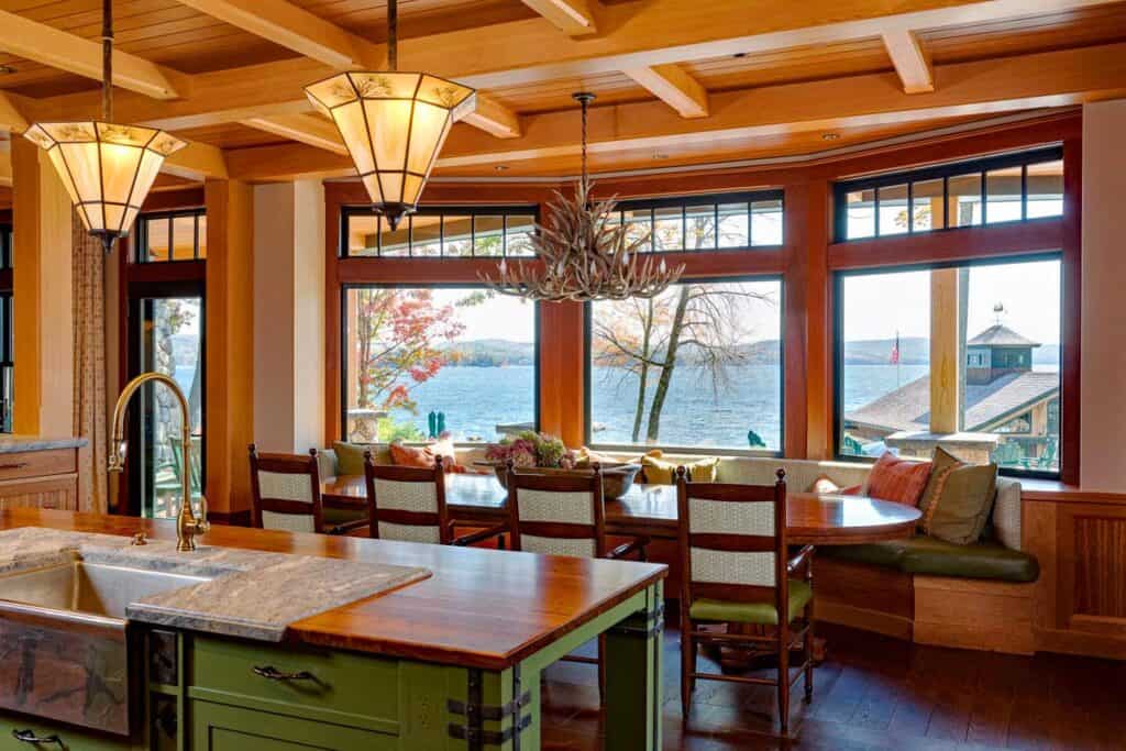 A dreamy New Hampshire lake house with scenic views of Lake Winnipesaukee