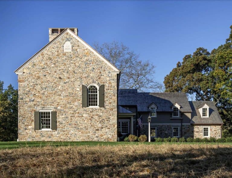 Tour a stunning Pennsylvania fieldstone clad house in the Delaware ...