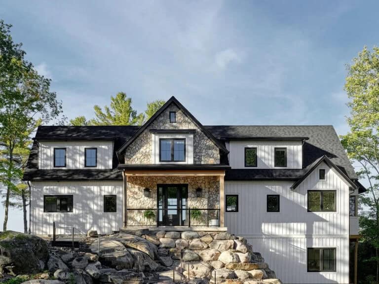 Peek into this Canadian lakefront cottage with serene views of Georgian Bay