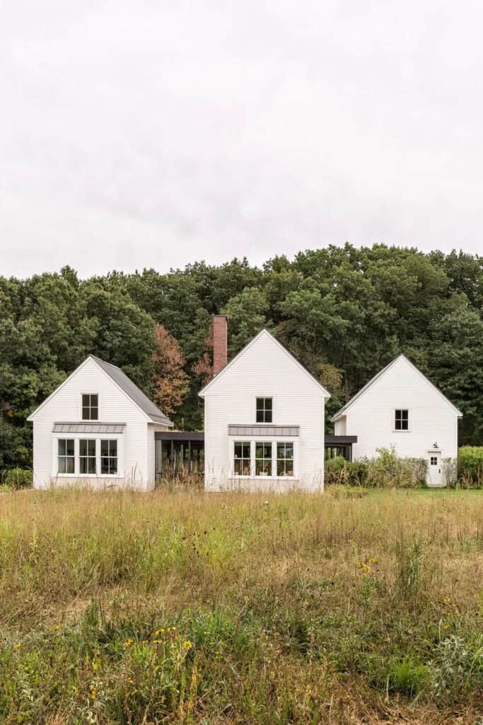 Inside a New England modern farmhouse with sweeping countryside views
