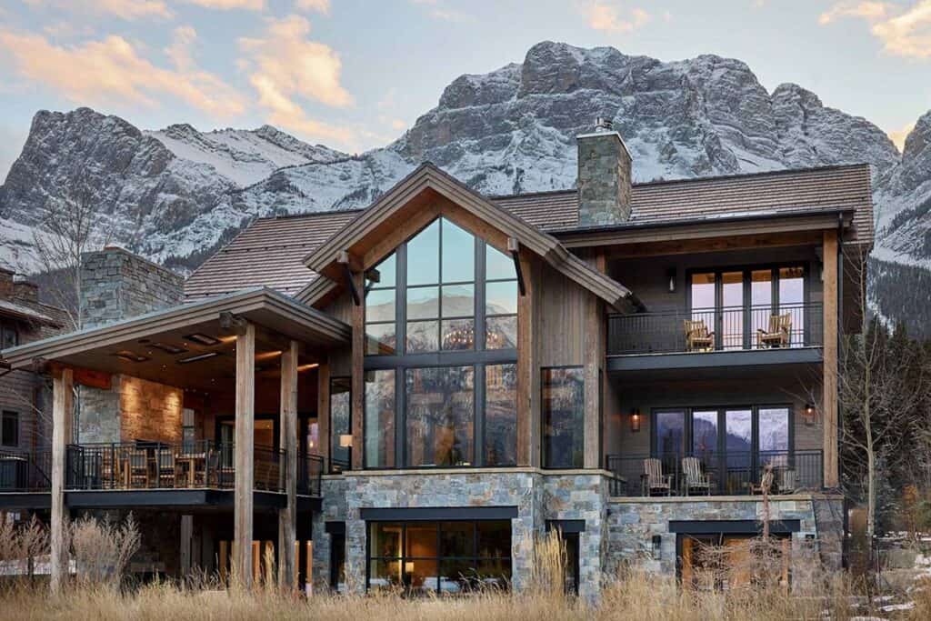 This mountain dream home boasts dramatic views of the Montana peaks