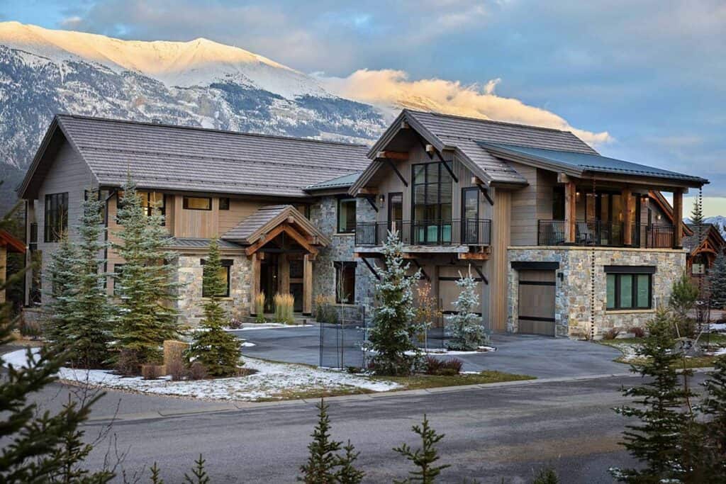 This mountain dream home boasts dramatic views of the Montana peaks