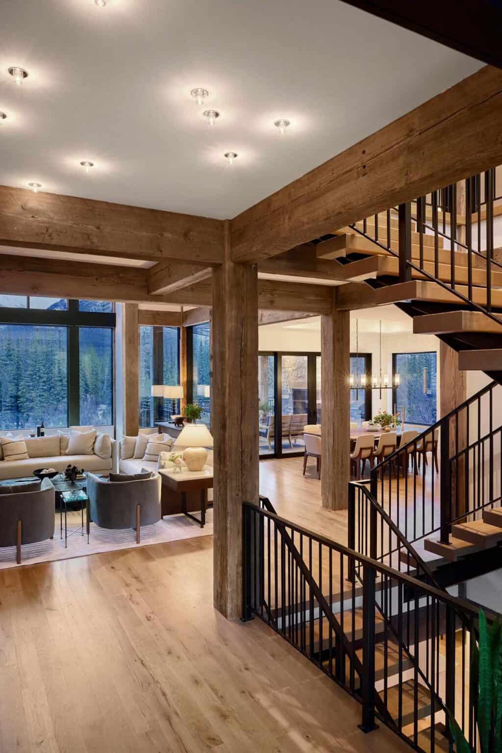 This mountain dream home boasts dramatic views of the Montana peaks