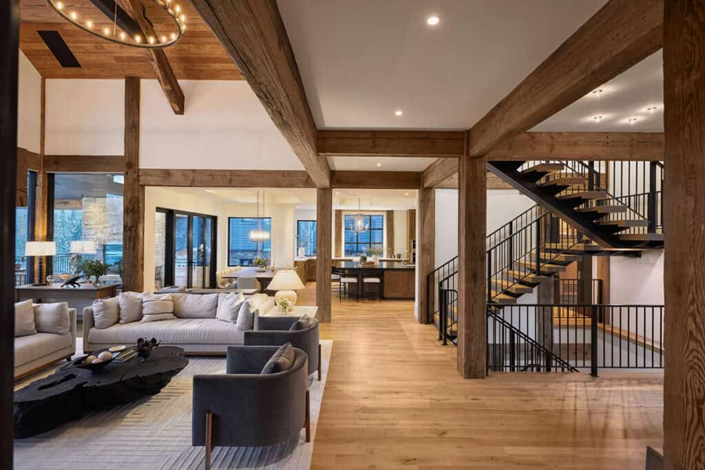 This mountain dream home boasts dramatic views of the Montana peaks