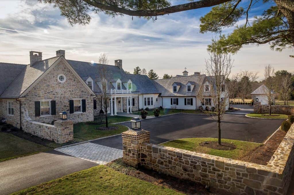 Must-see Pennsylvania stone farmhouse with warm and welcoming interiors