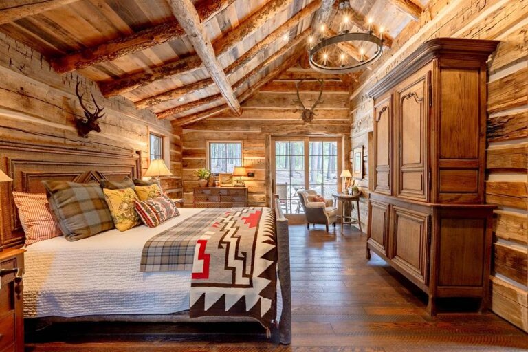Historic Colorado log cabin gets a charming update in the towering pines