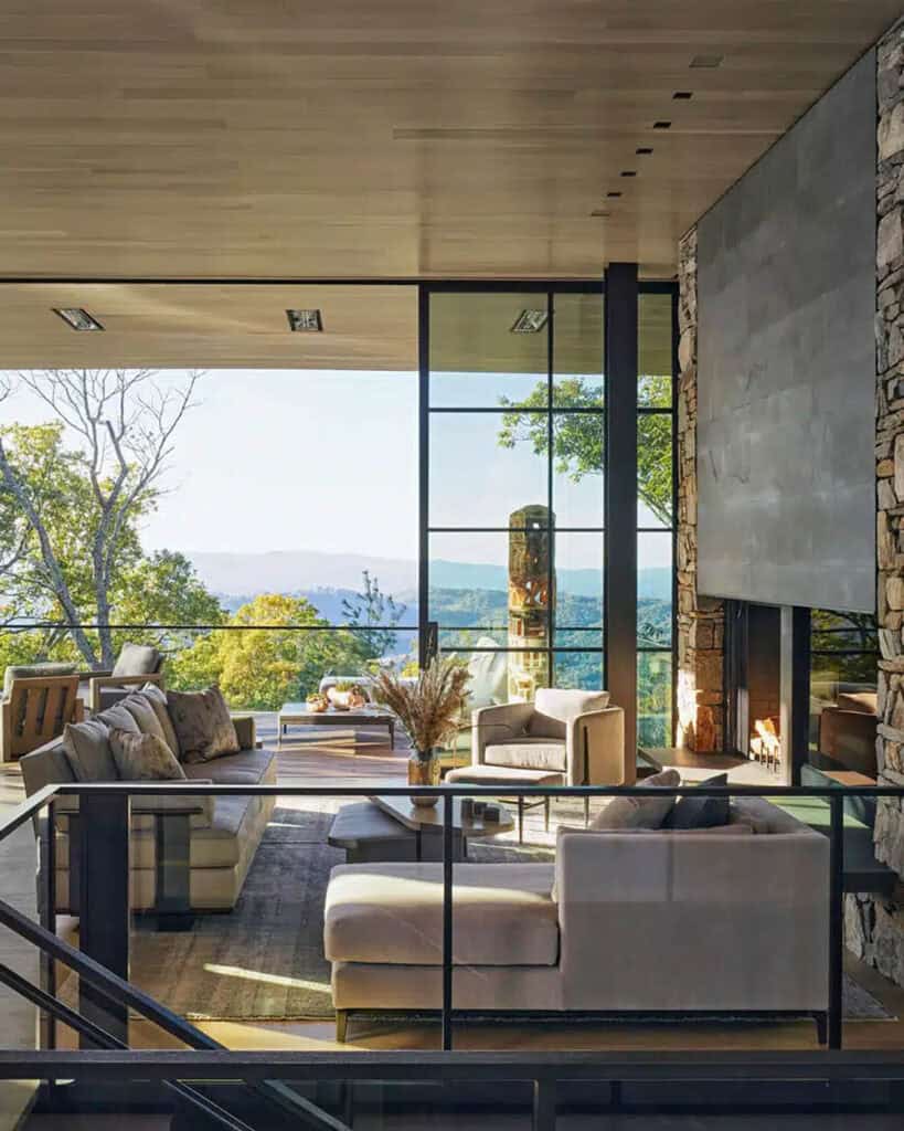 Luxury North Carolina home has glorious views of the Blue Ridge Mountains