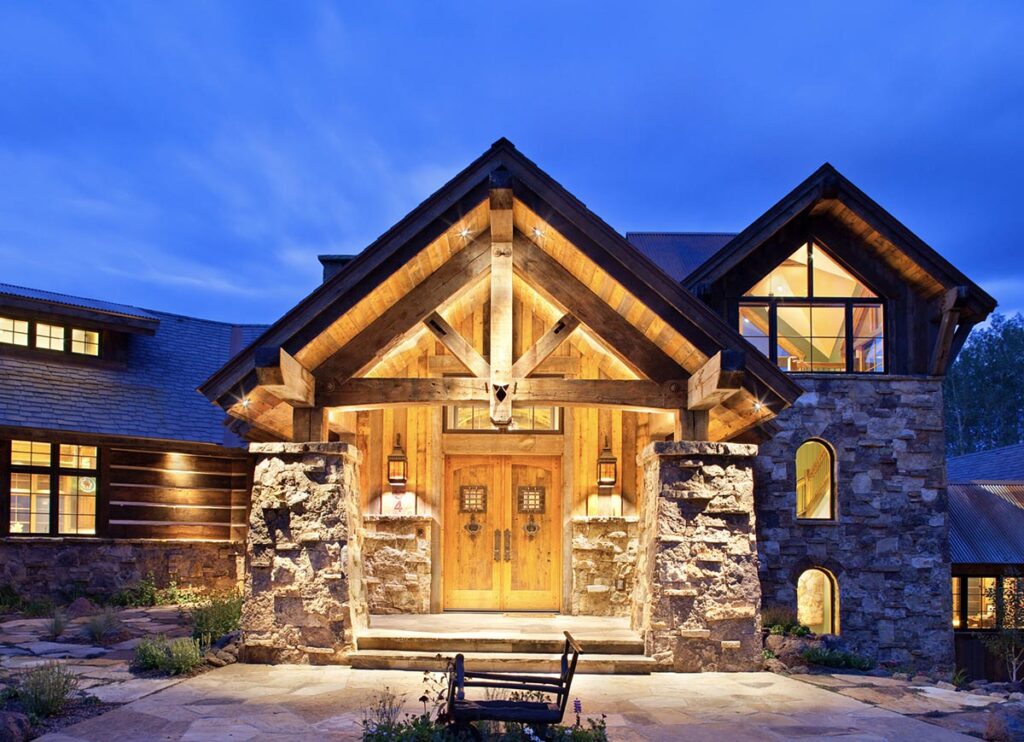 Absolutely stunning rustic mountain home in the picturesque Colorado ...
