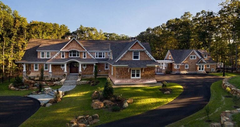 This dreamy New England home has the rustic warmth of an Aspen lodge