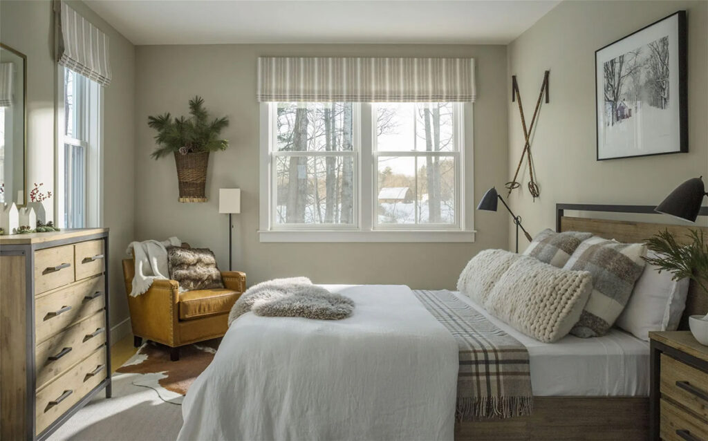 Tour this warm and cozy barn house in the snowy mountains of Vermont