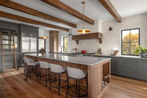 Inviting Vermont modern farmhouse with superb views of the Green Mountains