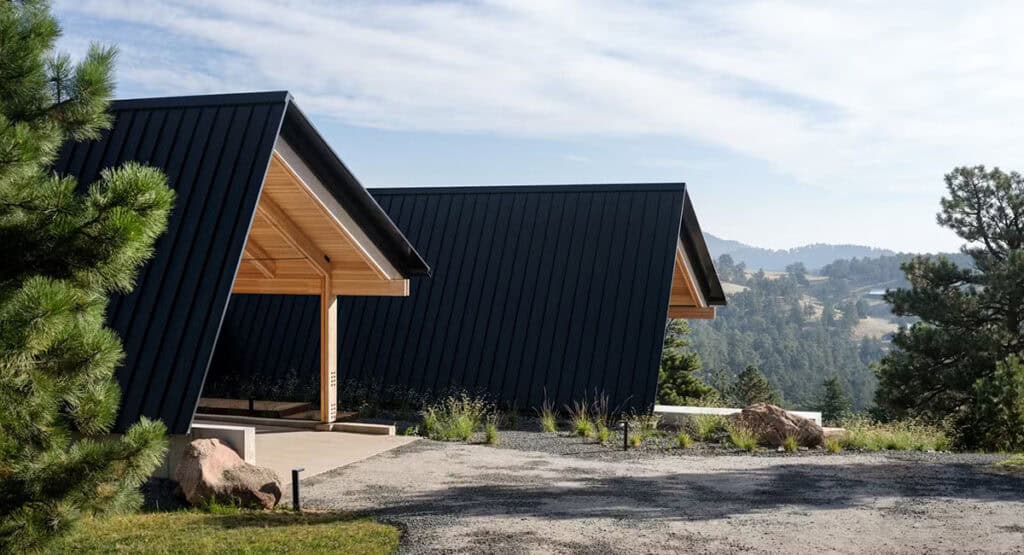 A blissful modern alpine cabin cradled in the Colorado Rocky Mountains