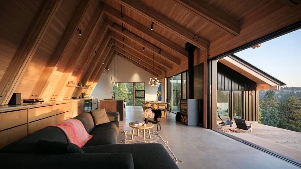 A blissful modern alpine cabin cradled in the Colorado Rocky Mountains