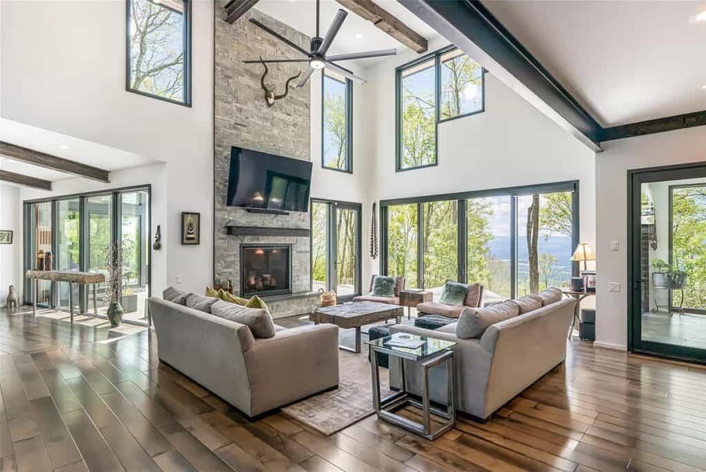 Modern prairie home nestled in the heart of the breathtaking Blue Ridge ...