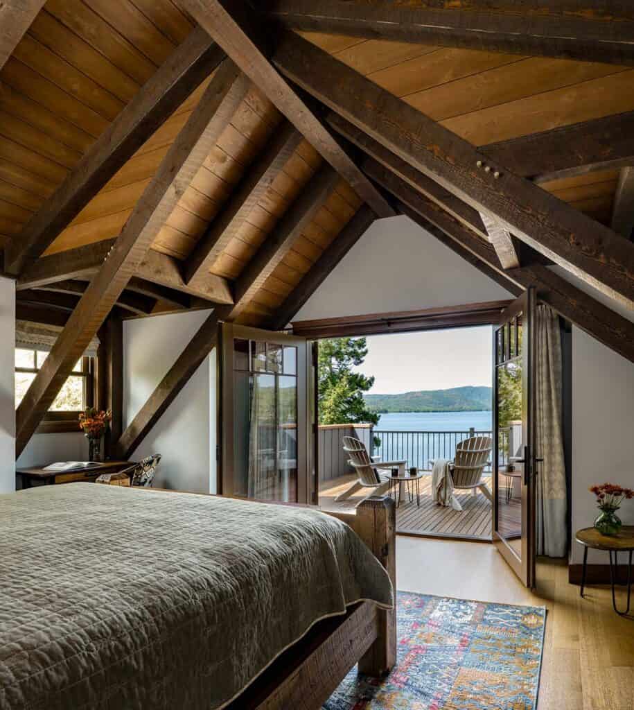 Inside a breathtaking New Hampshire lake house with Newfound Lake views