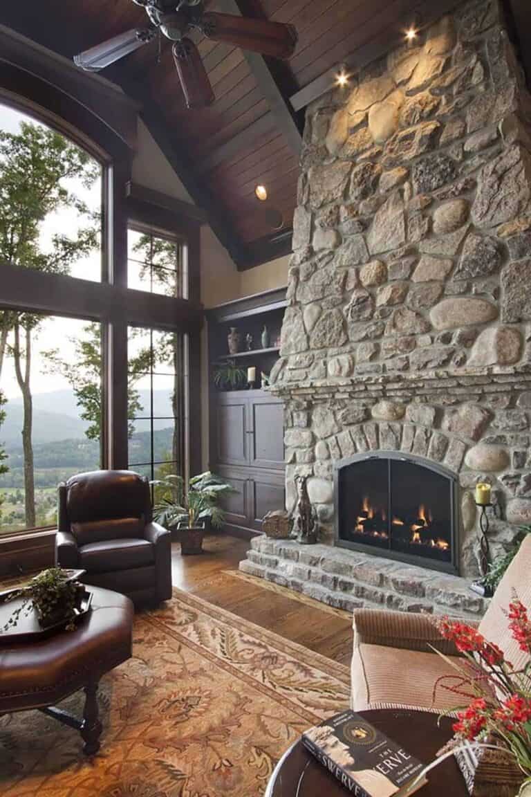 A stunning stone mountain house tucked away in the majestic Blue Ridge ...