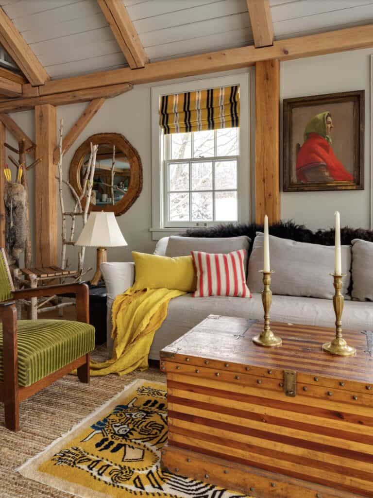 Modern yet rustic post and beam cottage in the picturesque Hudson Valley