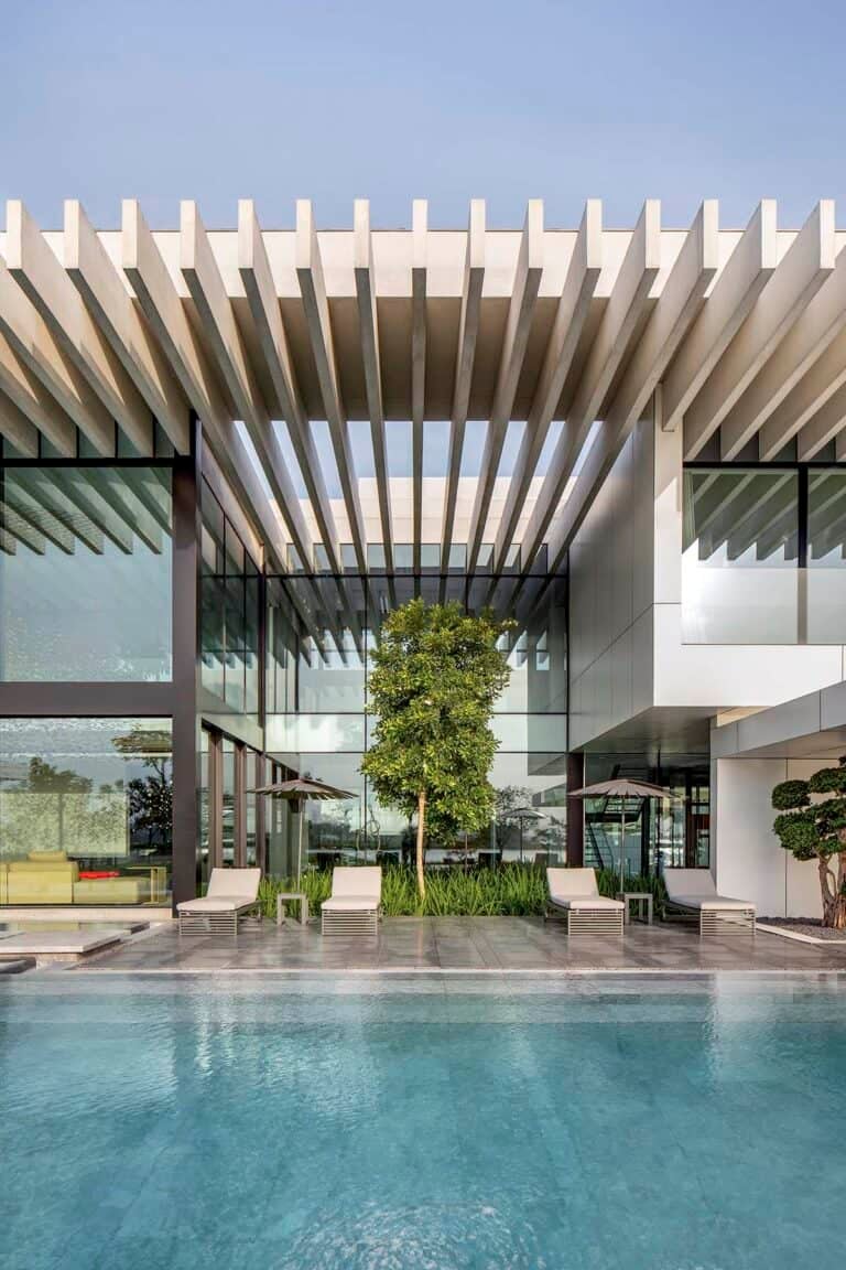 This extraordinary waterfront home enjoys the serene beauty of the ...
