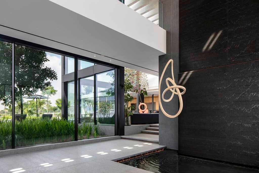 This extraordinary waterfront home enjoys the serene beauty of the ...