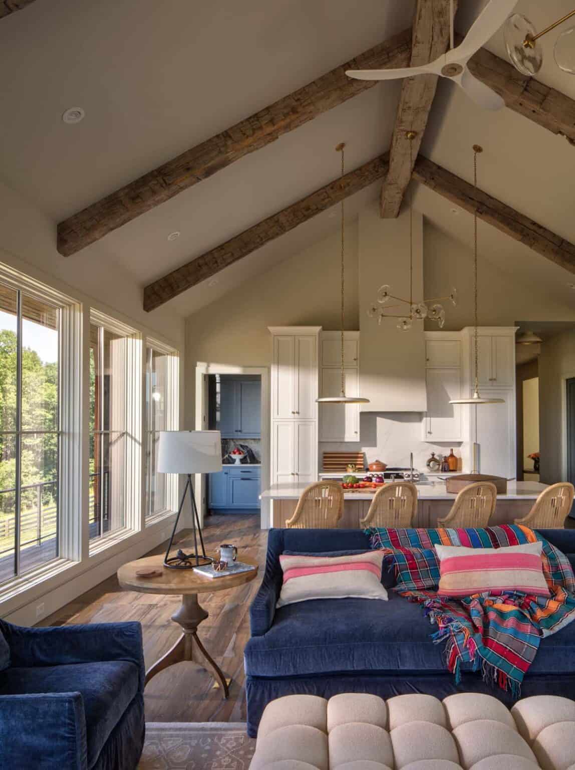 Inside this agrarian mountain home peacefully nestled in the Blue Ridge ...