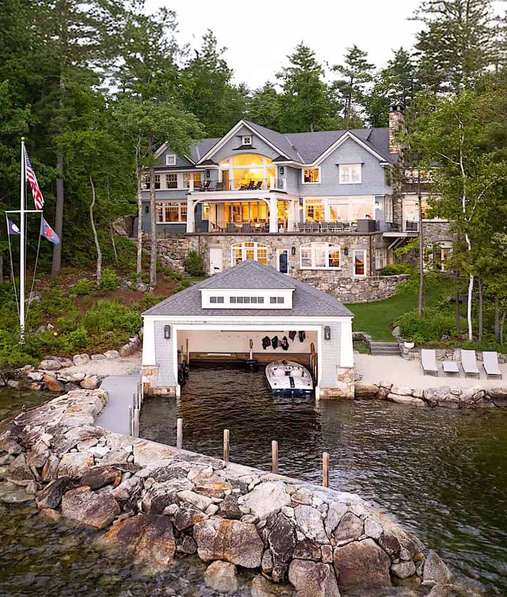 Dreamy New Hampshire lake house with serene views of Lake Winnipesaukee