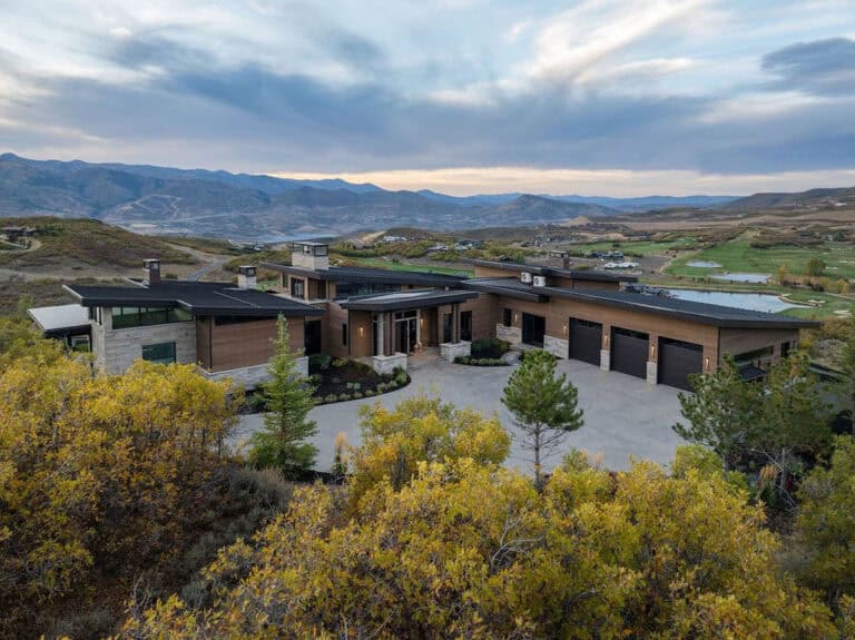 Organic modern home in Utah with stunning views of the Uinta Mountains