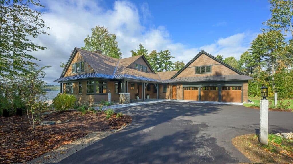 A beautiful New Hampshire lakefront home with scenic views of Lake Sunapee