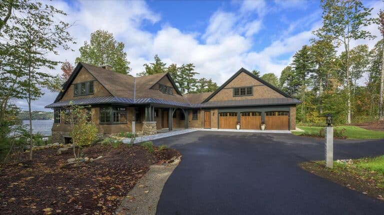 A beautiful New Hampshire lakefront home with scenic views of Lake Sunapee
