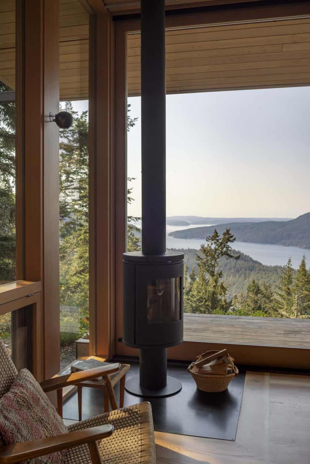 A hillside cabin on Orcas Island frames stunning views of the San Juan ...